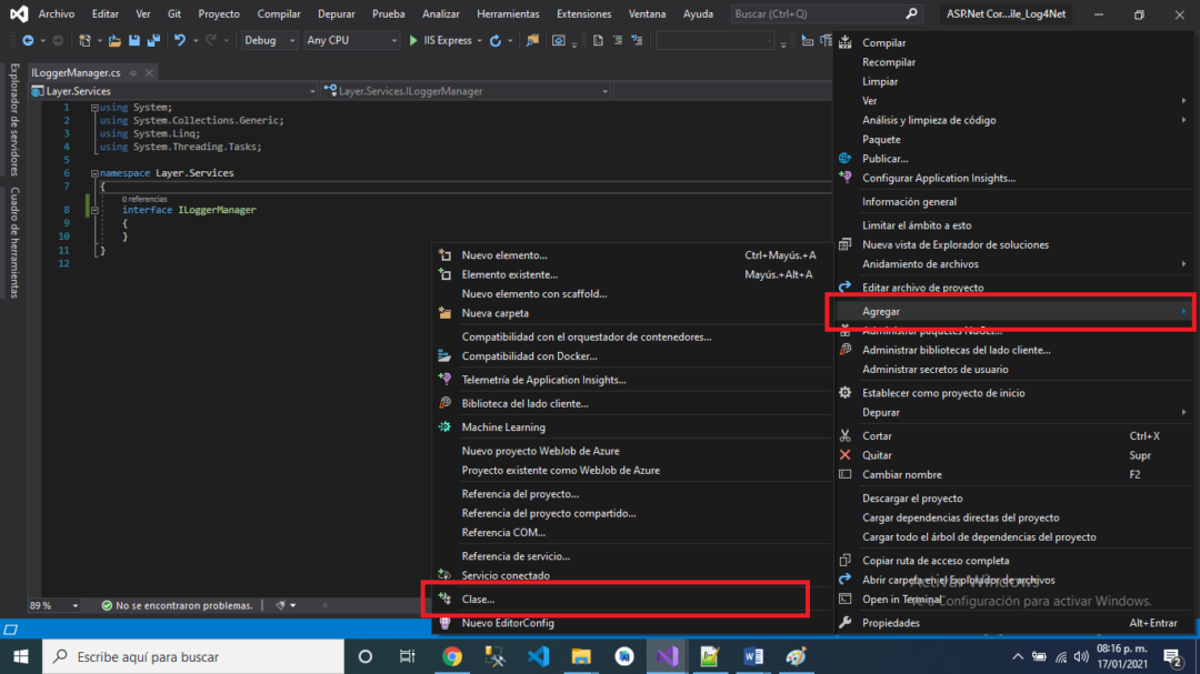 ASP.Net Core Logging File con Log4Net - .Net Core - Estilo Web