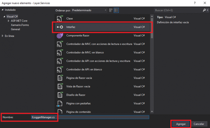 ASP.Net Core Logging File con Log4Net - .Net Core - Estilo Web