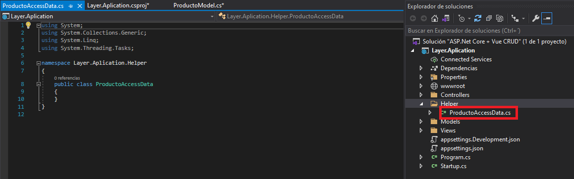 ASP.Net Core con Vue.js CRUD - ASP.Net Core + Vue - Estilo Web